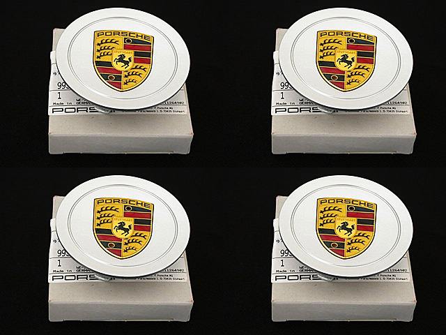 Porsche 986 996 Alloy Hub Cap Emblems (x4) GENUINE wheel center cover crest